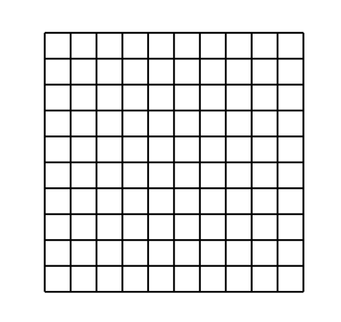 Solved Consider the 10 × 10 grid of squares below. Show | Chegg.com