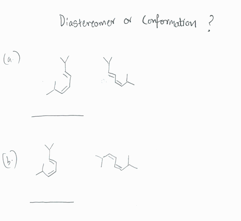 Solved (a.) ☺ Š Diastereomer Conformation ? | Chegg.com