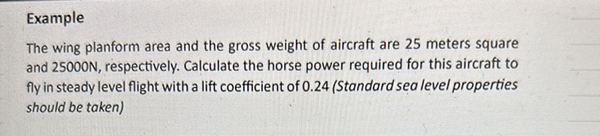 Solved The wing planform area and the gross weight of | Chegg.com