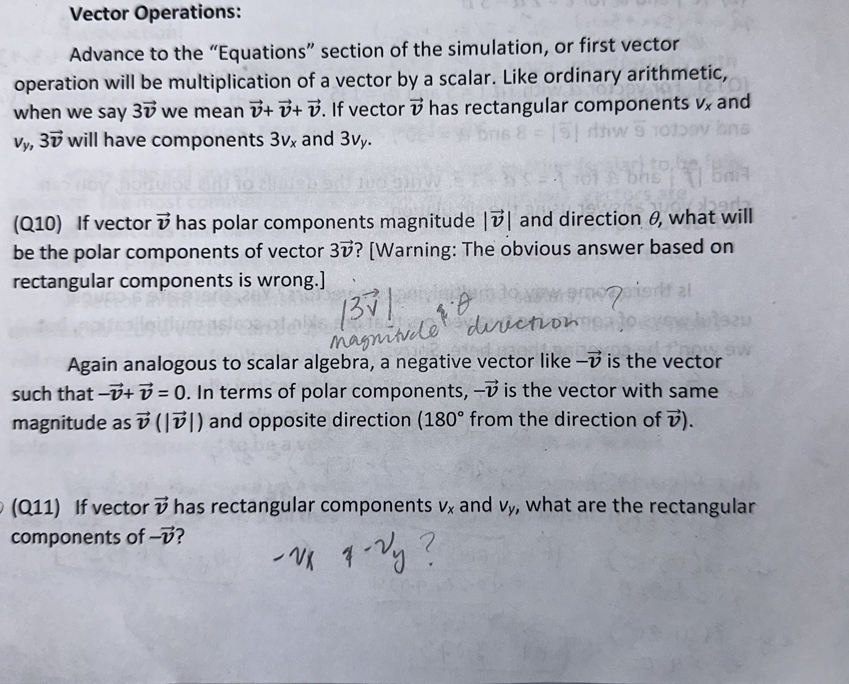 Solved what will be the polar components of vector 3v? ﻿what | Chegg.com