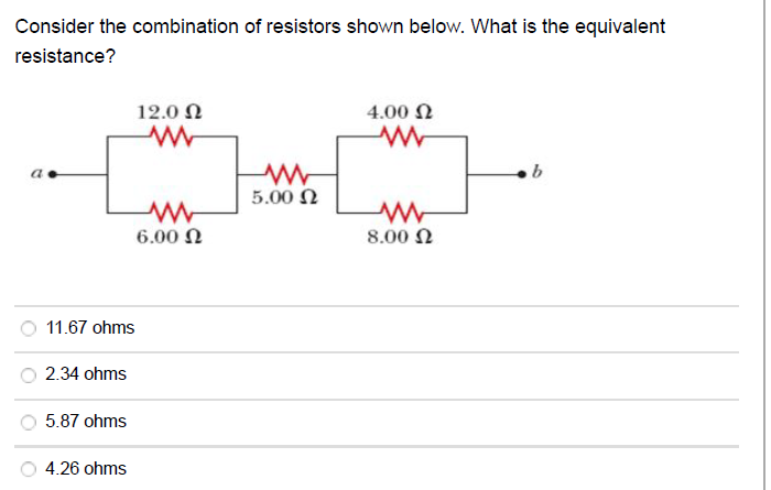 Solved Consider the combination of resistors shown below. | Chegg.com