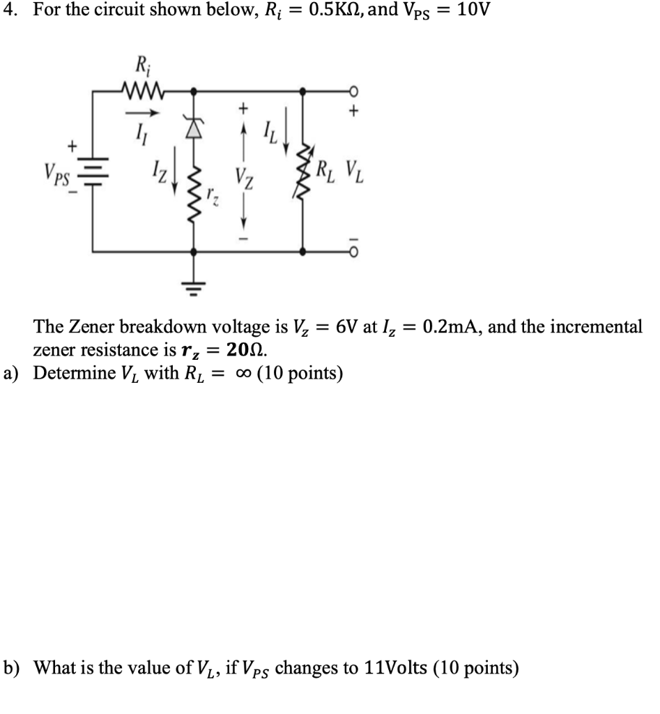 Solved 4. For the circuit shown below, Ri = 0.5K12, and Vps | Chegg.com
