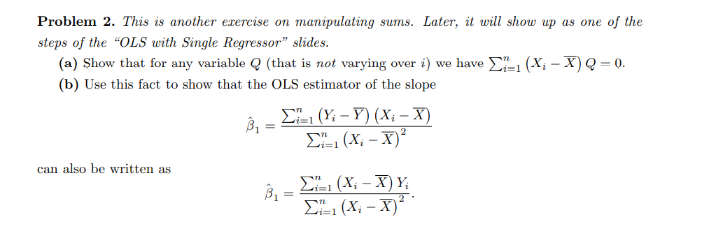 Solved Problem 2 This Is Another Exercise On Manipulating 0356