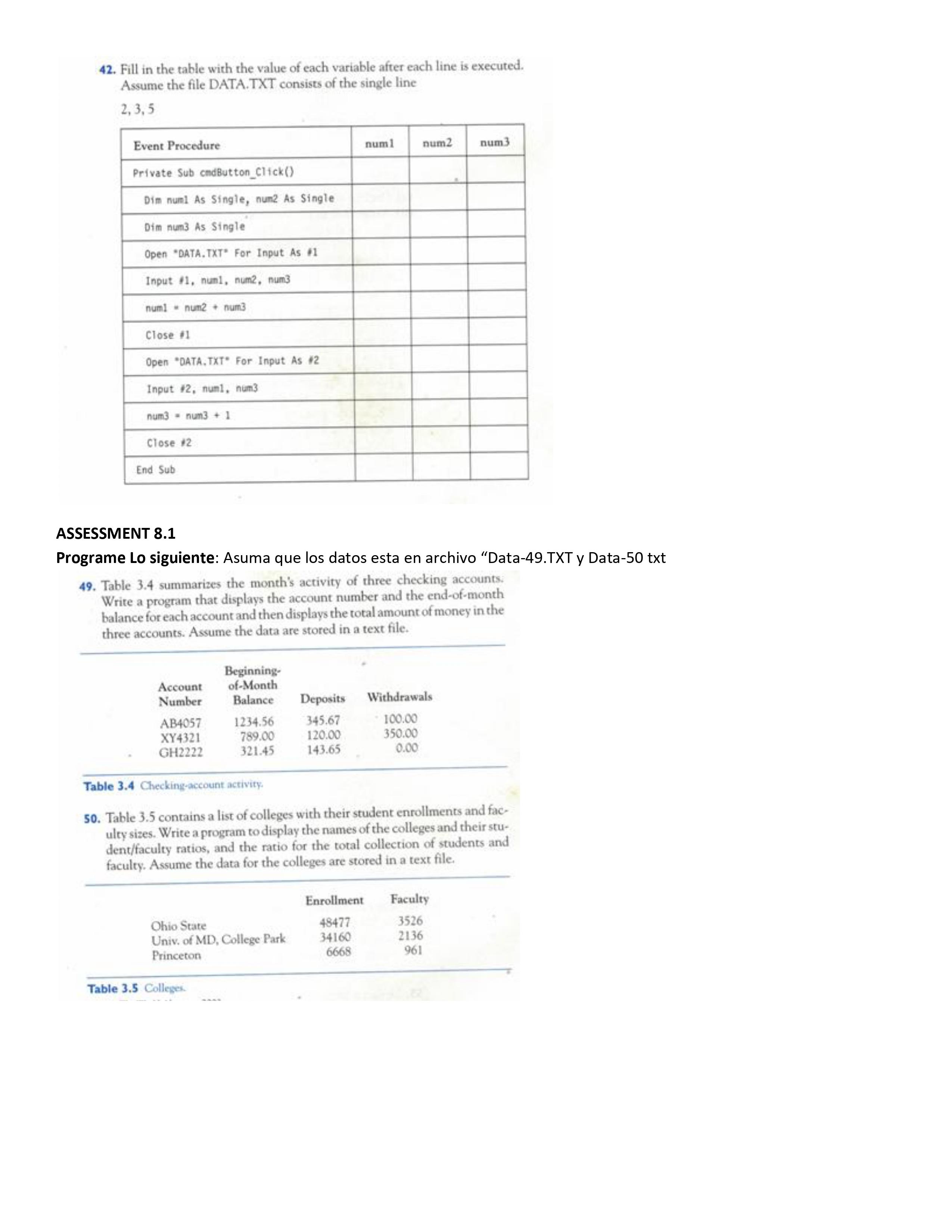 Solved Assessment 8.1Program the following: Assume that the | Chegg.com
