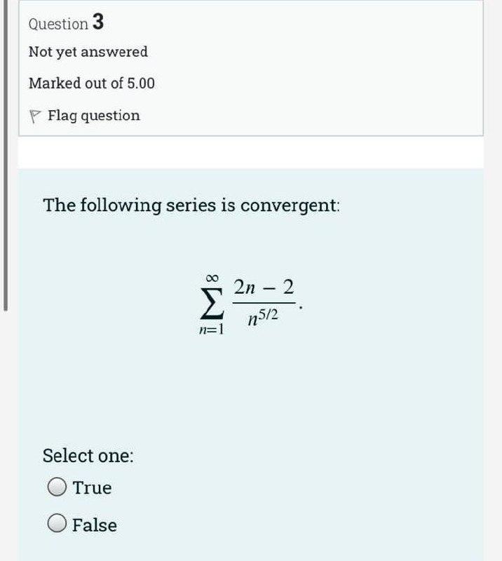 Solved Question 3 Not yet answered Marked out of 5.00 Flag | Chegg.com