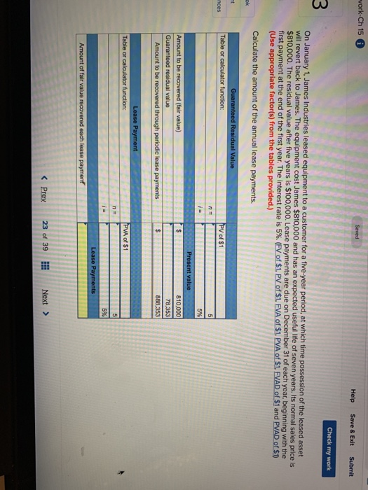 Solved ork-Ch 15 Help Save & Exit Submit Check my work On | Chegg.com