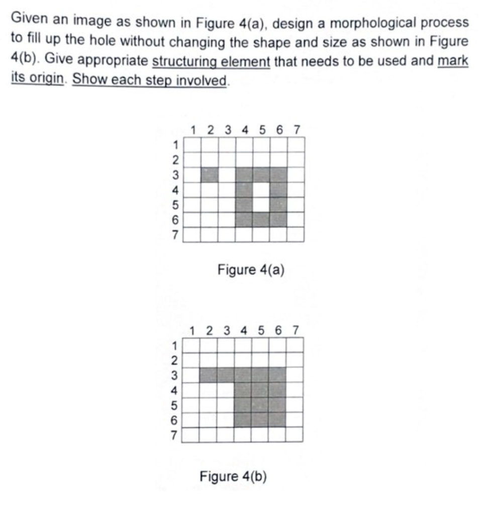 Given an image as shown in Figure 4(a), design a | Chegg.com
