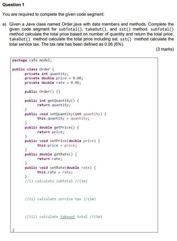 Solved You are required to complete the given code segment. | Chegg.com