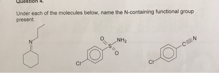 Solved Under each of the molecules below, name the | Chegg.com