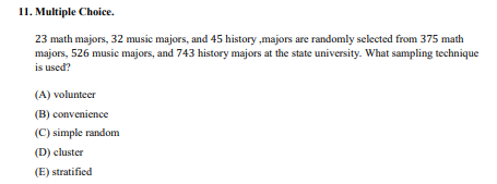 Solved 11. Multiple Choice. 23 math majors, 32 music majors, | Chegg.com