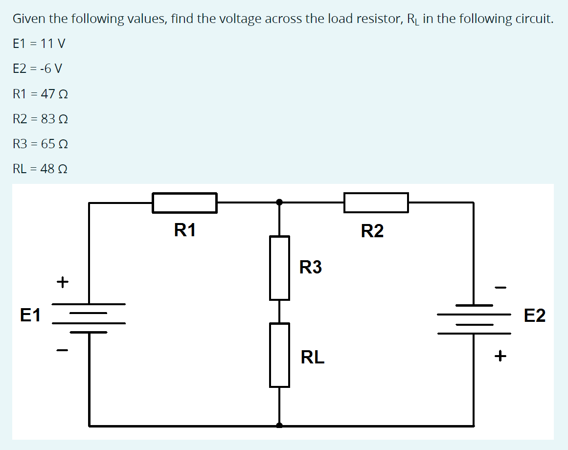 Solved Given the following values, find the voltage across | Chegg.com