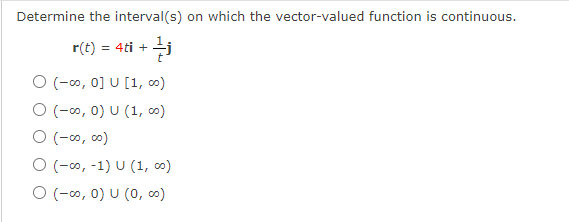 Solved Determine the interval(s) on which the vector-valued | Chegg.com