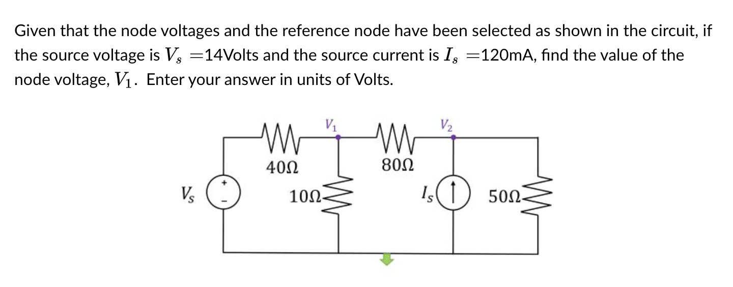 Solved Given that the node voltages and the reference node | Chegg.com