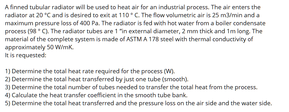 Solved A convective heat transfer problem. This is half the | Chegg.com