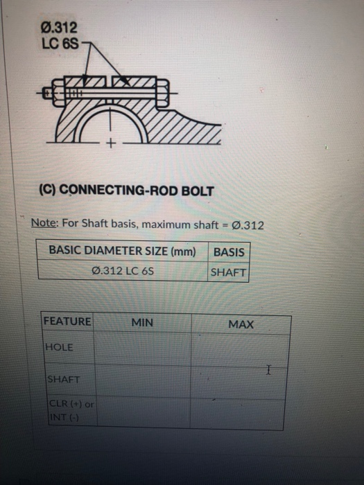 Solved Question 11 0106. H7/p6 06 H8/f7 (A) SHAFT IN BUSHED | Chegg.com