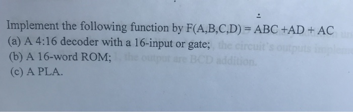 Solved Design a 4-bit circuit that can perform either BCD or | Chegg.com
