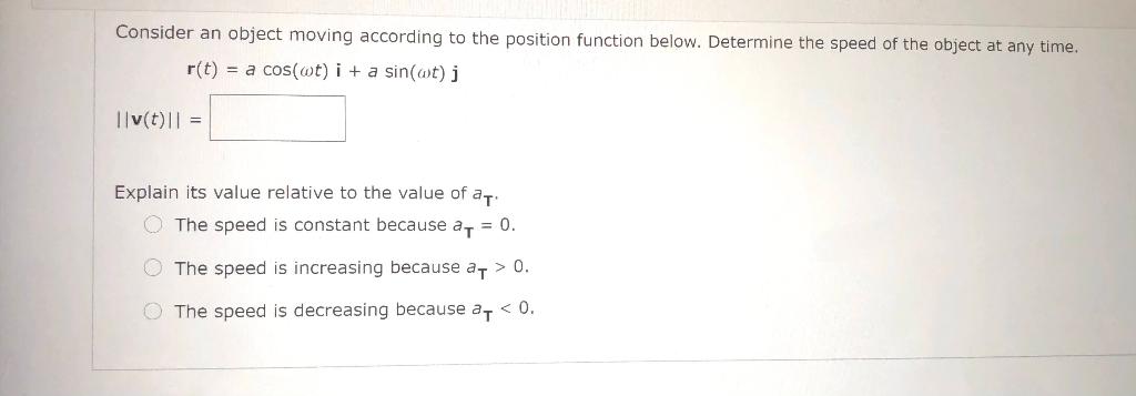 Solved Consider an object moving according to the position | Chegg.com