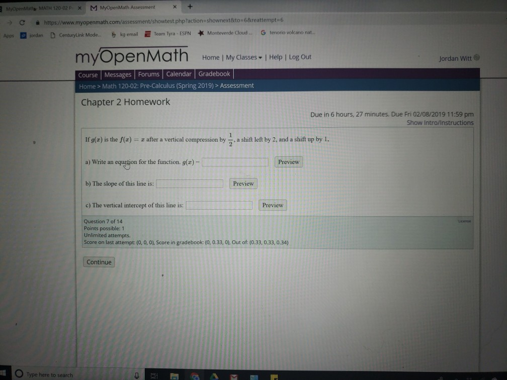 Solved MyOpenMath Assessment MvOpenMathw MATH 120-02 р. ด | Chegg.com