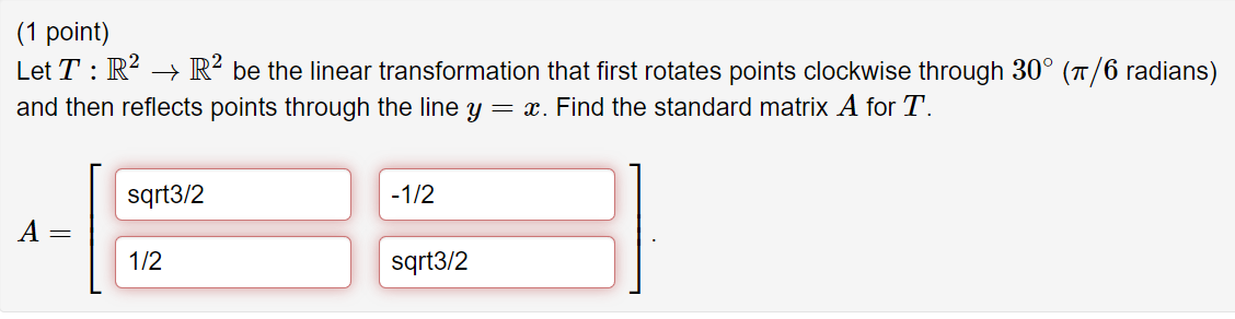Solved Let T:R2→R2 be the linear transformation that first | Chegg.com