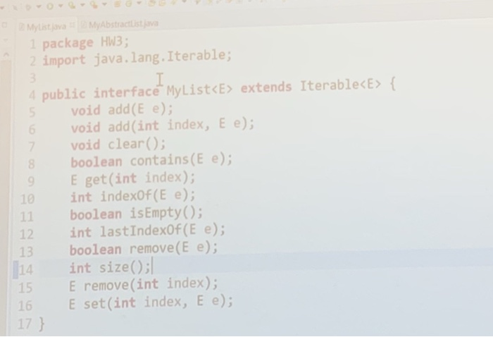 Implement MyArrayList and MyLinkedList using MyList | Chegg.com
