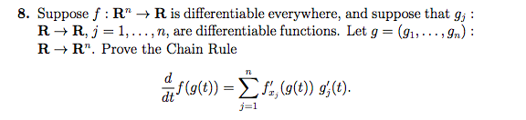 Solved 8. Suppose f:R" + R is differentiable everywhere, and | Chegg.com