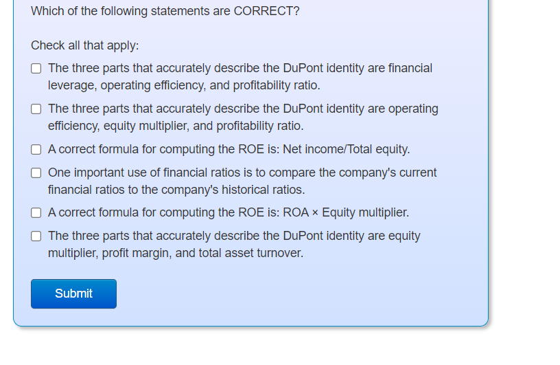 Solved Which of the following statements are CORRECT? Check | Chegg.com