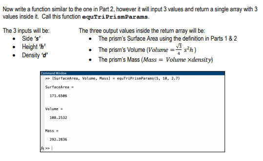 Solved Now write a function similar to the one in Part 2, | Chegg.com