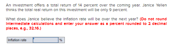 Solved An Investment offers a total return of 14 percent | Chegg.com