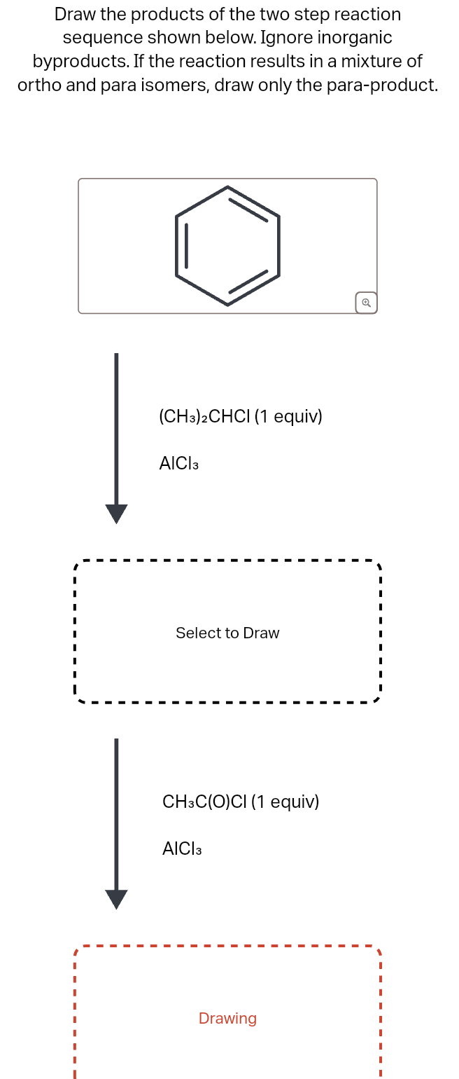 Solved Draw the products of ﻿the two step reactionsequence | Chegg.com
