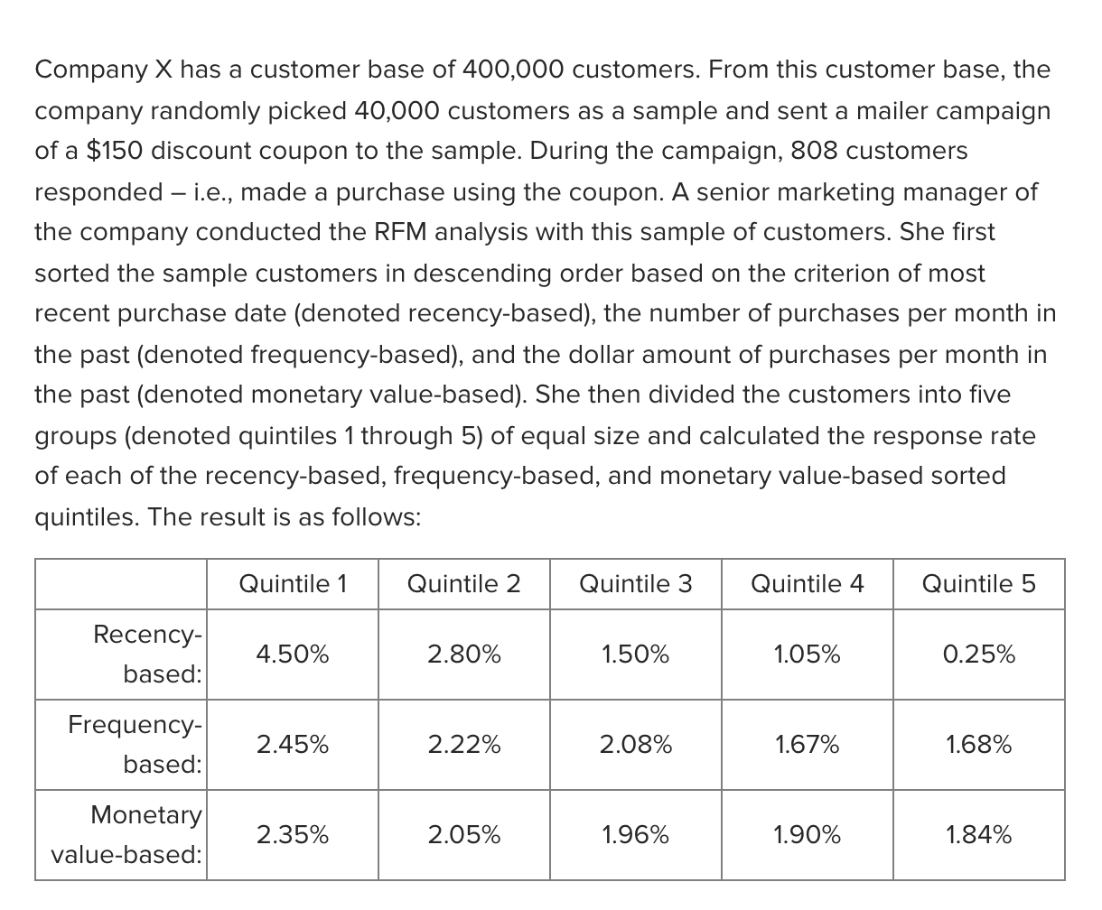 Which of the following statements about the RFM | Chegg.com