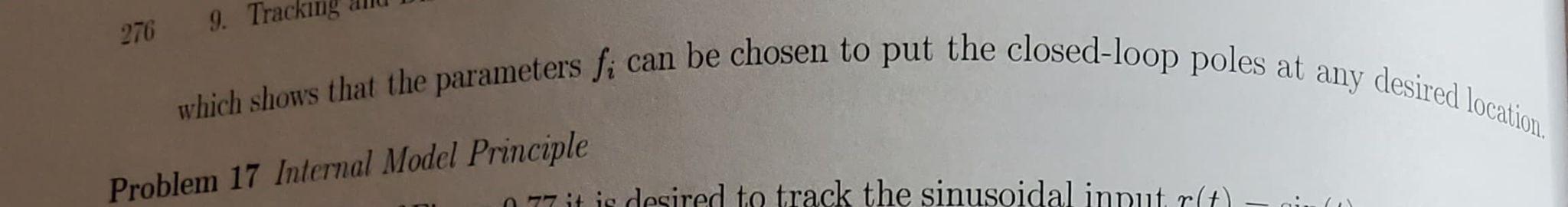 Problem 16 Internal Model Principle Consider the | Chegg.com