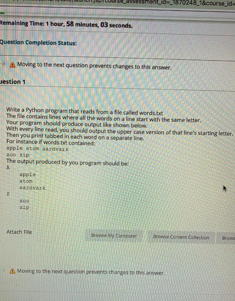 Solved assessment_id=-1870248_1&course_id= Remaining Time: 1 | Chegg.com
