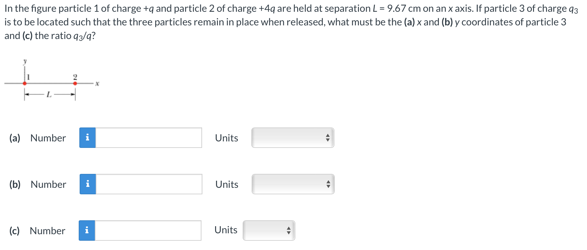 Solved In the figure particle 1 of charge +and particle 2 of | Chegg.com