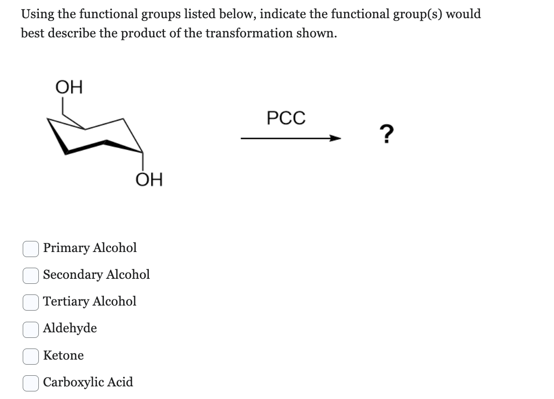 Solved Using the functional groups listed below, indicate | Chegg.com