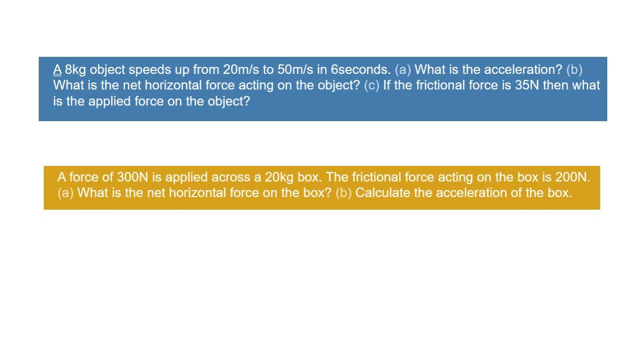 Solved A 8kg object speeds up from 20m/s to 50m/s in 6 | Chegg.com