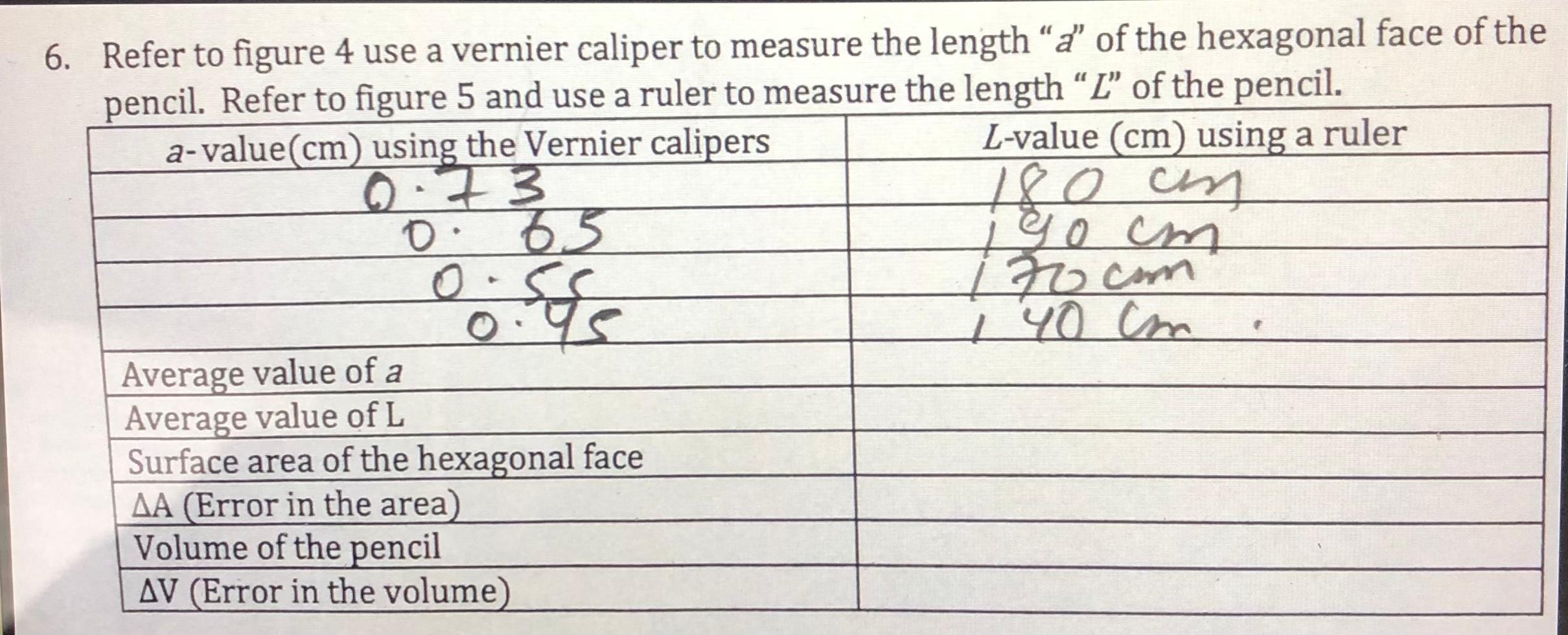 Solved 5. Surface area of a hexagonal face Volume = length x | Chegg.com