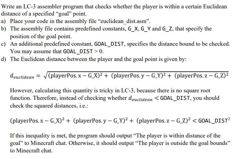 Solved Write an LC-3 assembler program that checks whether | Chegg.com