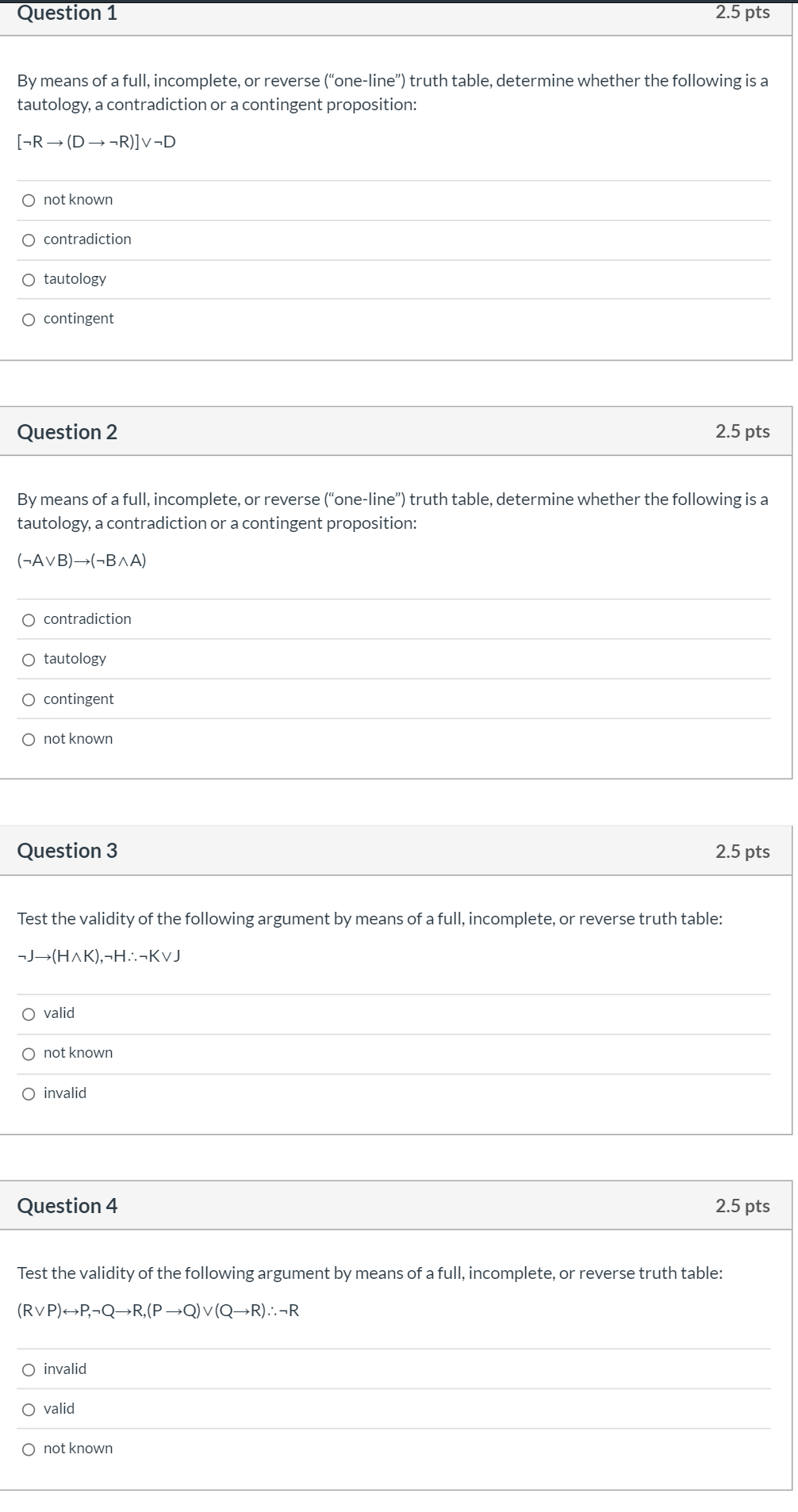 Solved Question 1 2.5 pts By means of a full, incomplete, or | Chegg.com
