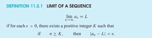Solved DEFINITION 11.3.1 LIMIT OF A SEQUENCE limn→∞an=L if | Chegg.com