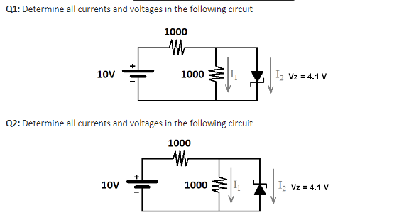 Solved Q1 Determine All Currents And Voltages In The