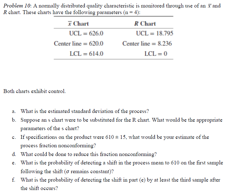 Solved Problem 10 A Normally Distributed Quality 