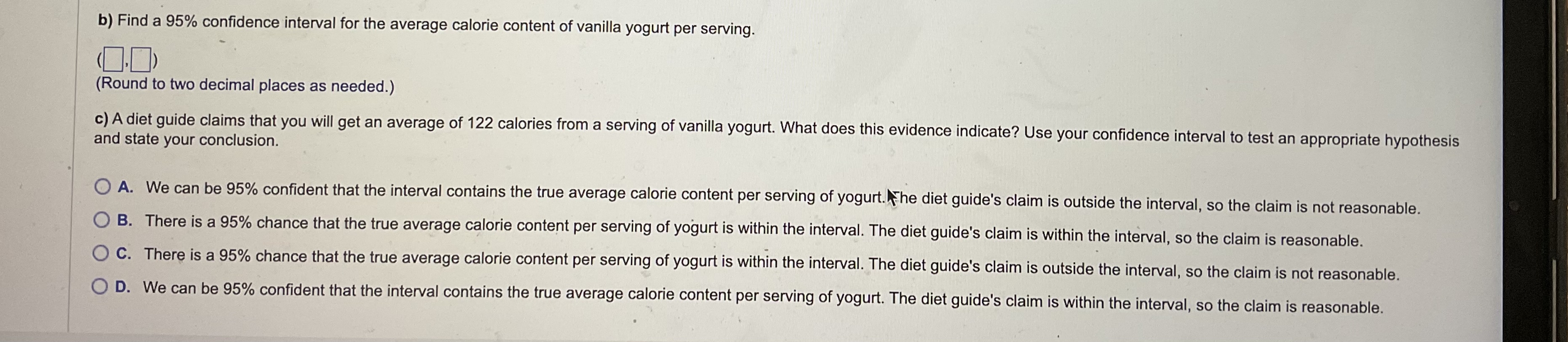 Solved through c. a) Check the assumptions and conditions | Chegg.com