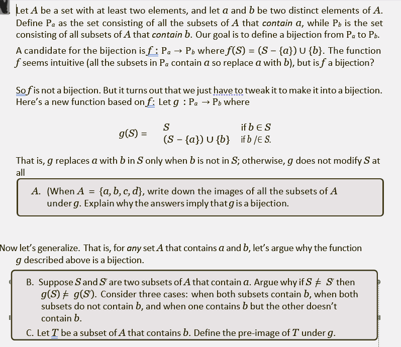 [Solved]: Let ( A ) be a set with at least two elements,