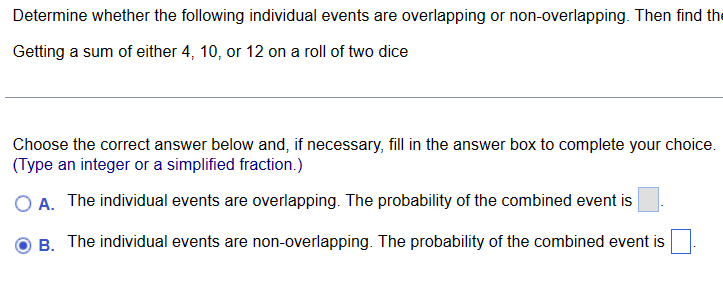 Solved Determine whether the following individual events are | Chegg.com