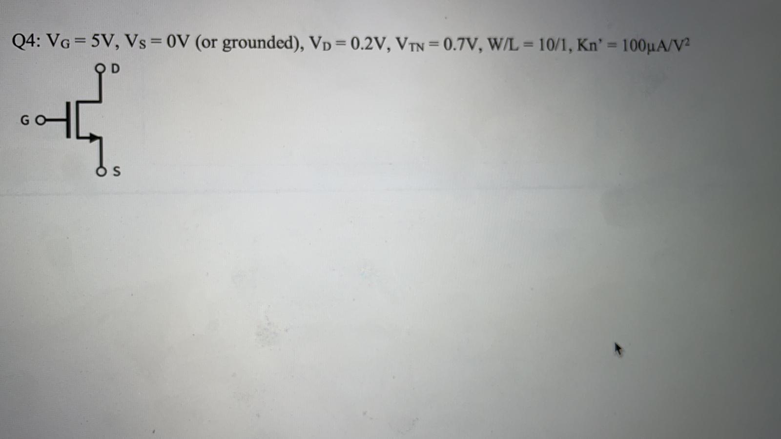 Solved Q4: Vo = 5V, Vs = 0V (or grounded), Vp = 0.2V, | Chegg.com