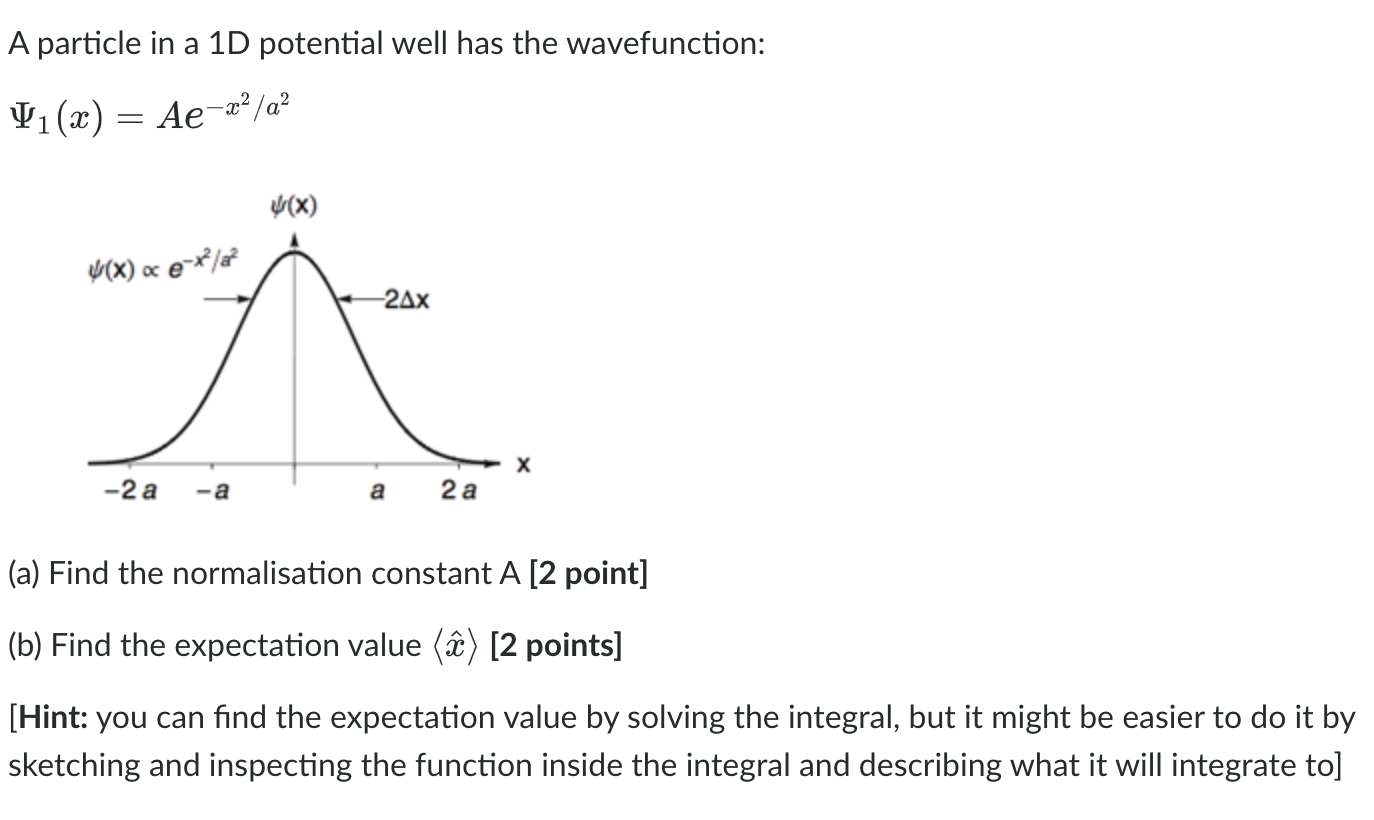 Solved A particle in a 1D potential well has the | Chegg.com