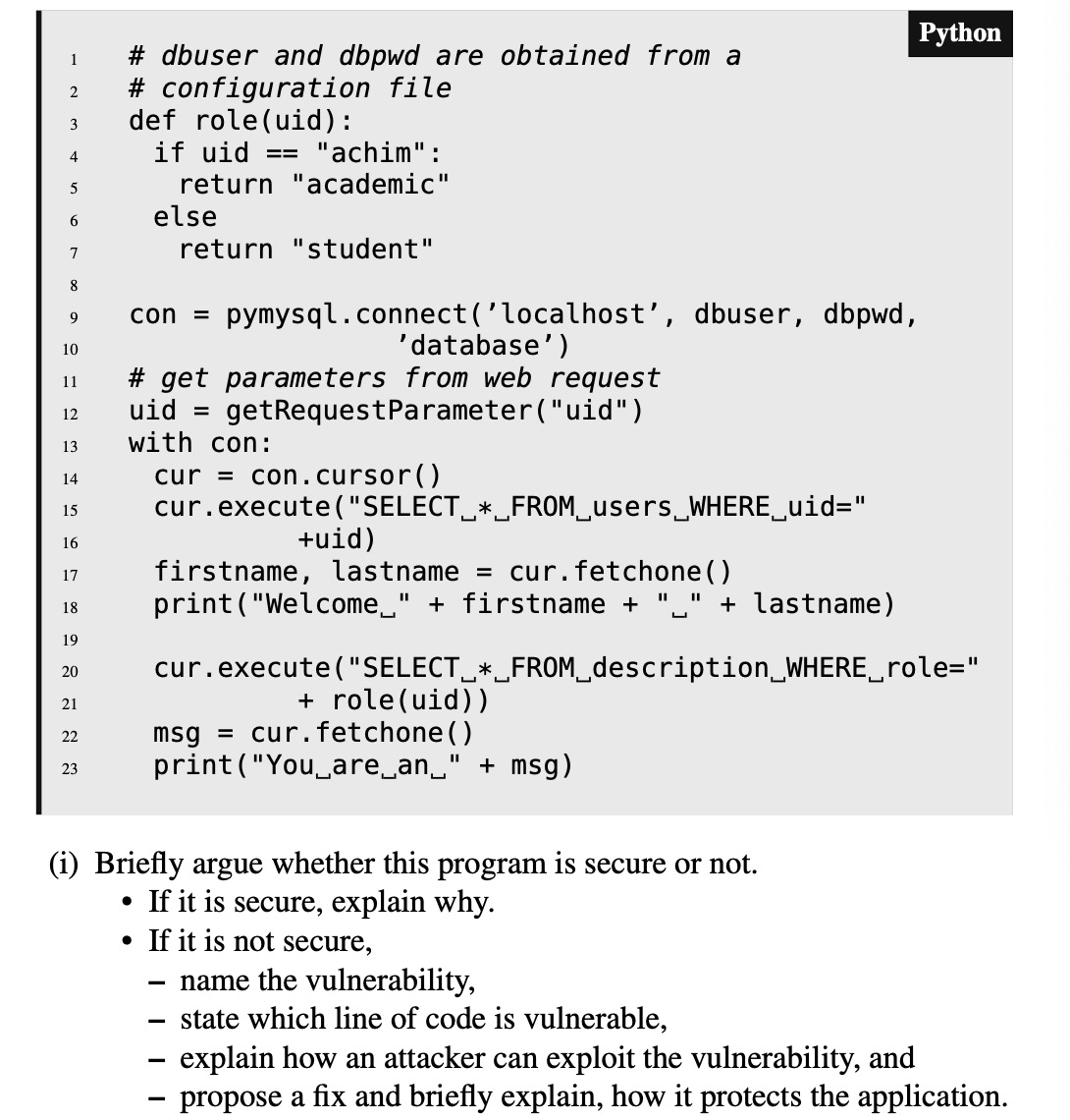 (a) Imagine you are the security expert in a | Chegg.com
