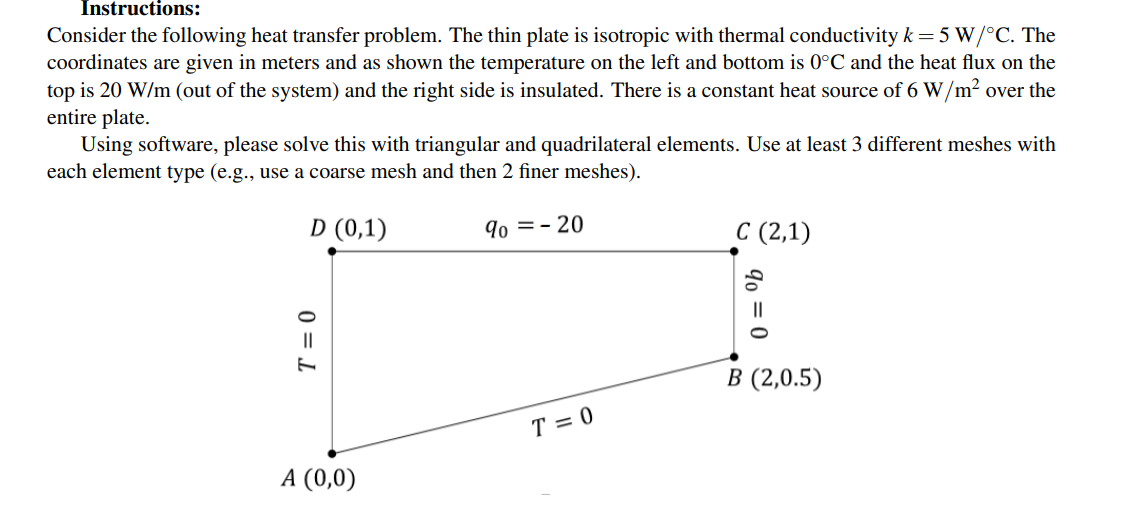 Solved Consider the following heat transfer problem. The | Chegg.com