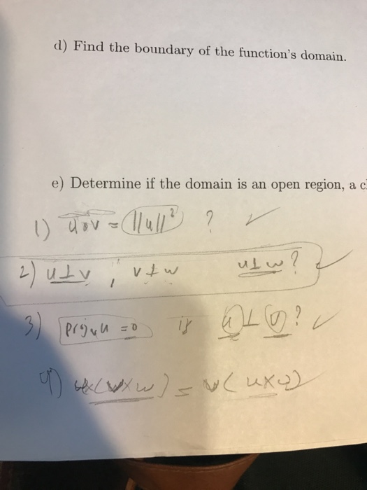 Find the boundary of the function's domain. | Chegg.com