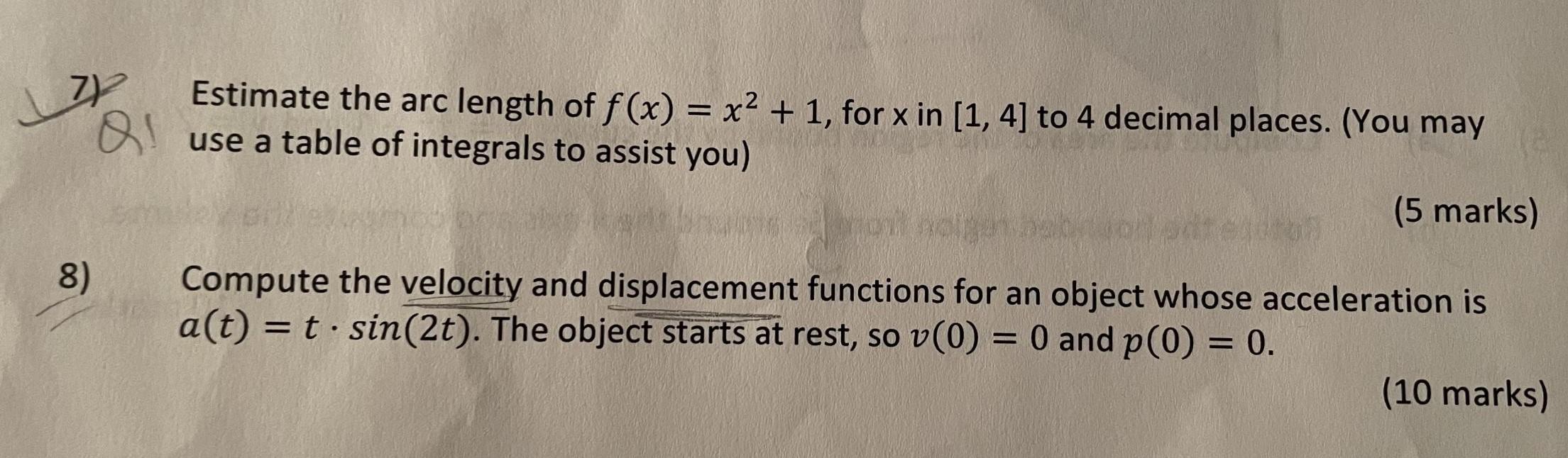 Solved 7) Estimate the arc length of f(x)=x2+1, for x in | Chegg.com